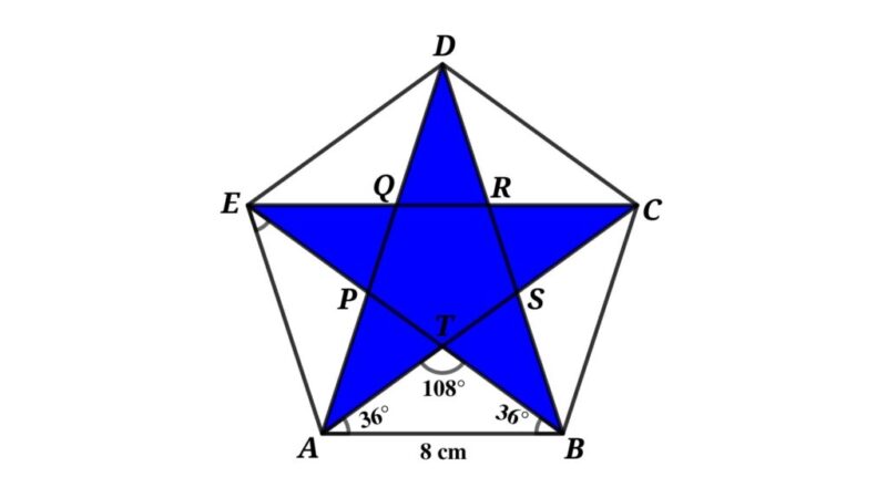 Area of a Five-Pointed Star Inside a Regular Pentagon